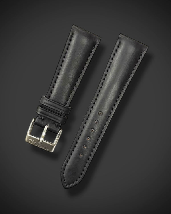 HORWEEN CHROMEXCEL COWHIDE LEATHER BLACK STRAP - FORTUNATO Shop